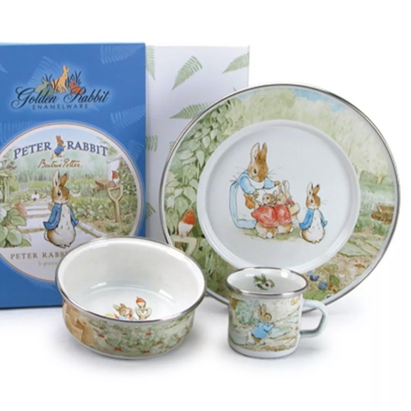 Beatrix Potter | Other | New Peter Rabbit Beatrix Potter Enamelware 3 ...